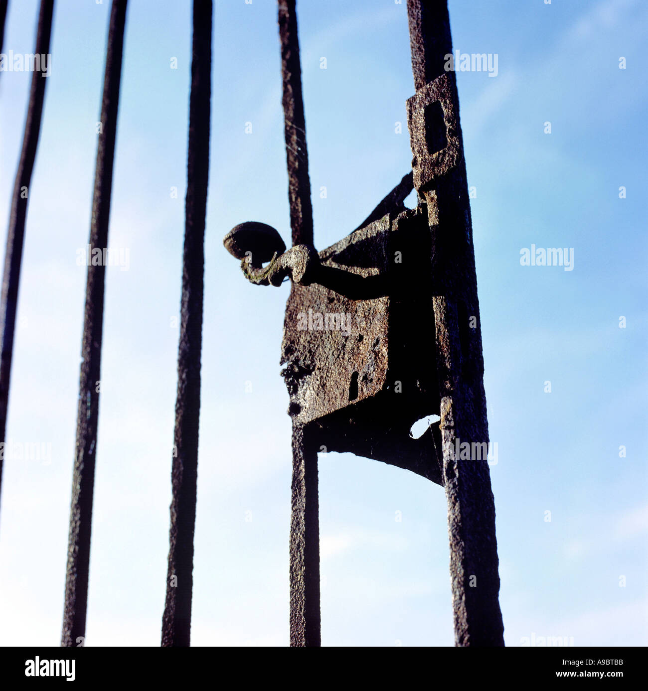 rusty ironworked entrance gate Stock Photo - Alamy