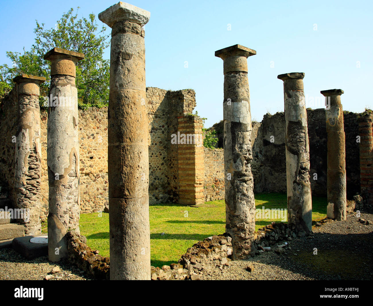 Standing columns around atrium in hi-res stock photography and images ...