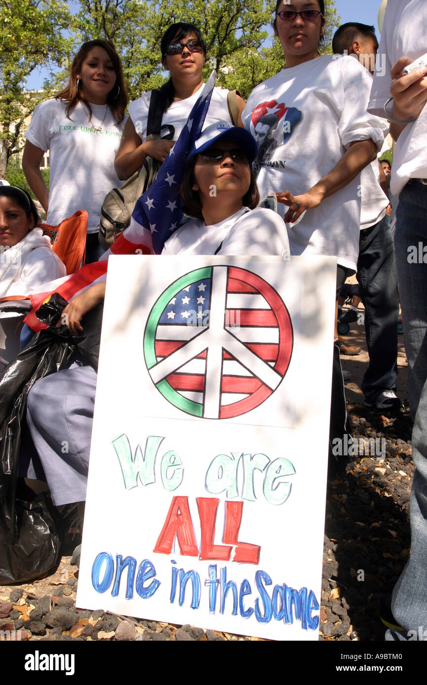 Immigration rally, Dallas, Texas, USA Stock Photo - Alamy