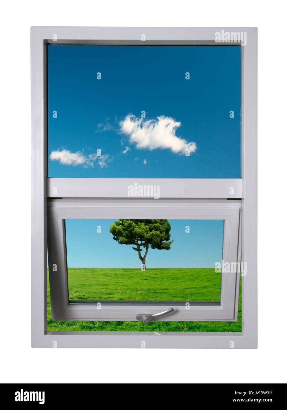Outside view from a glass window Cut Out Stock Images & Pictures - Alamy