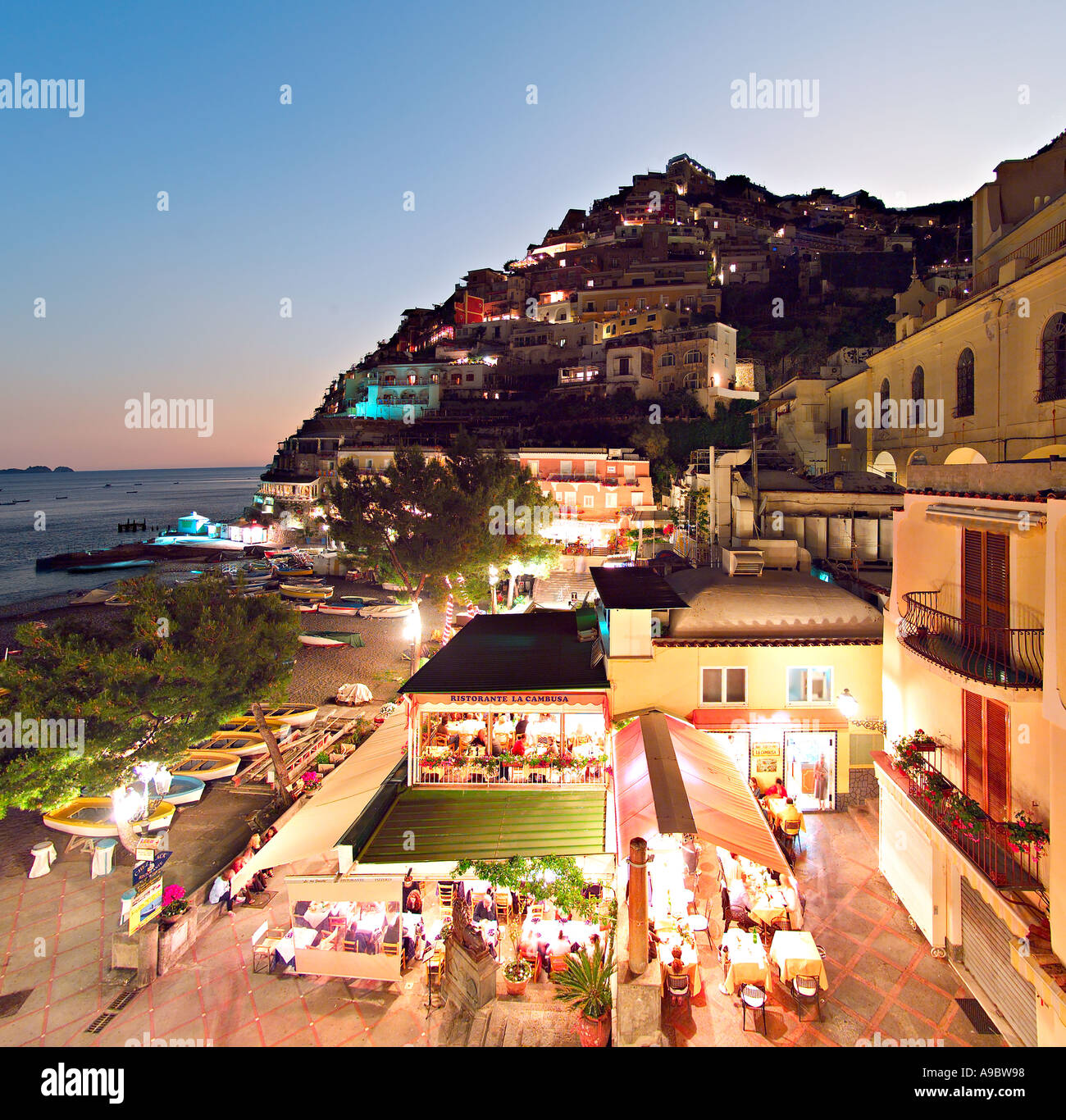 Colourful houses cliff positano hi-res stock photography and images - Alamy