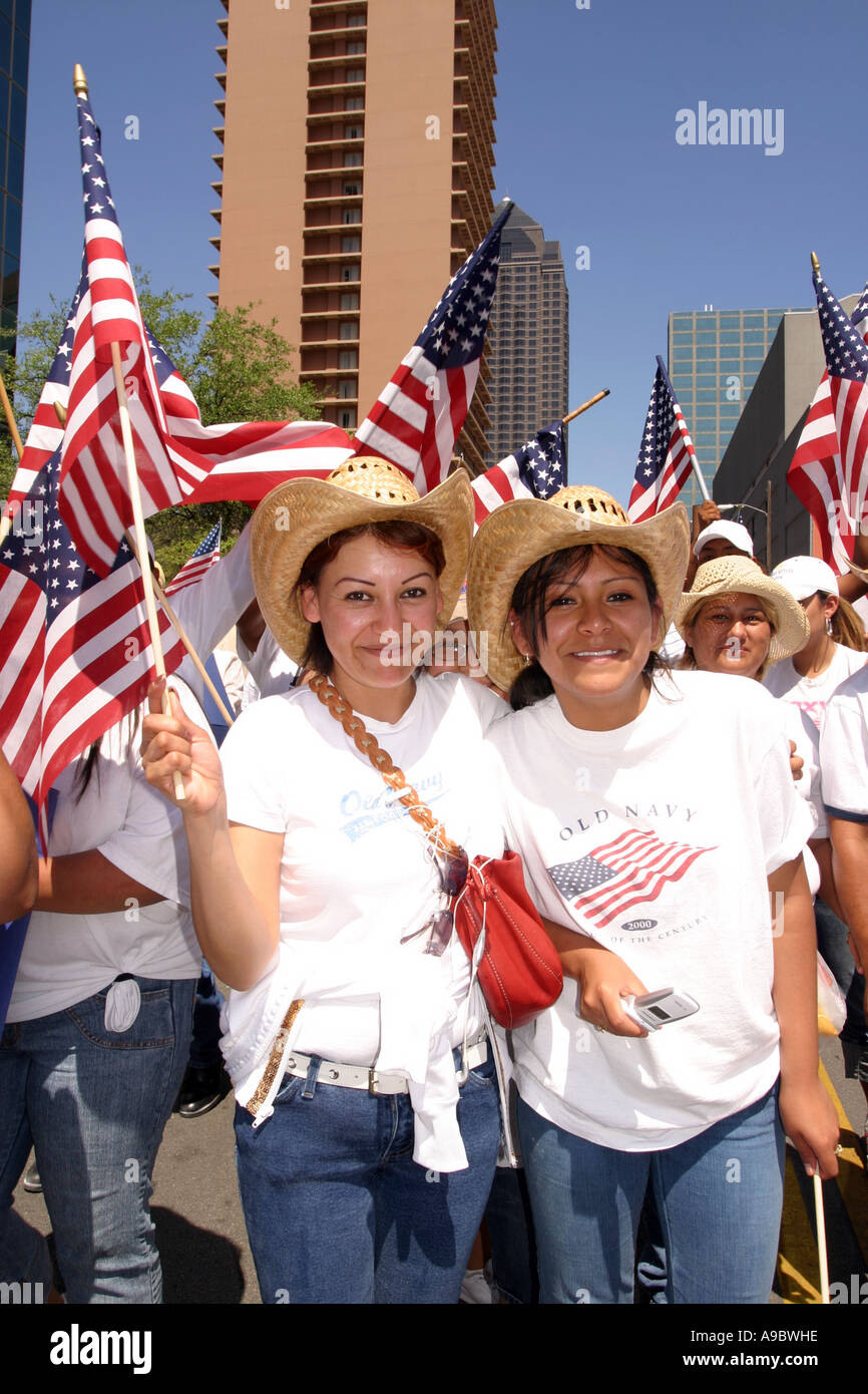 Immigration rally, Dallas, Texas, USA 2006 Stock Photo - Alamy