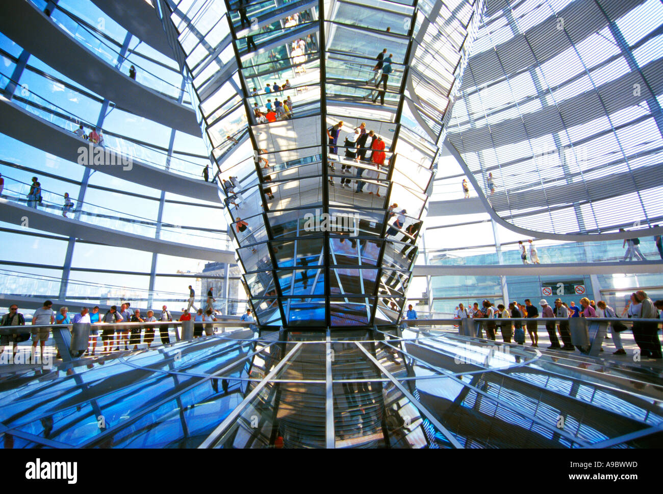 The Dome of Reichstags Parliament at dusk Berlin Germany Stock Photo ...