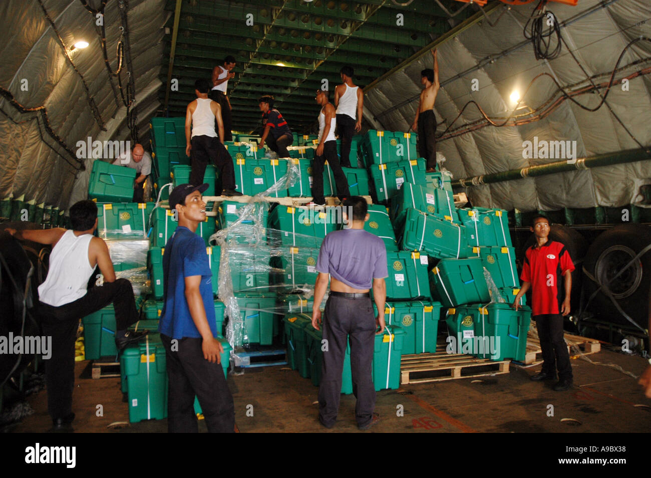 British public donated tsunami aid being transported on an Antanov 124 ...