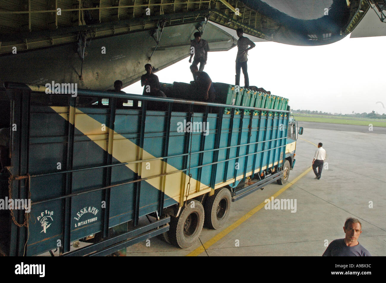 British public donated tsunami aid being transported on an Antanov 124 ...