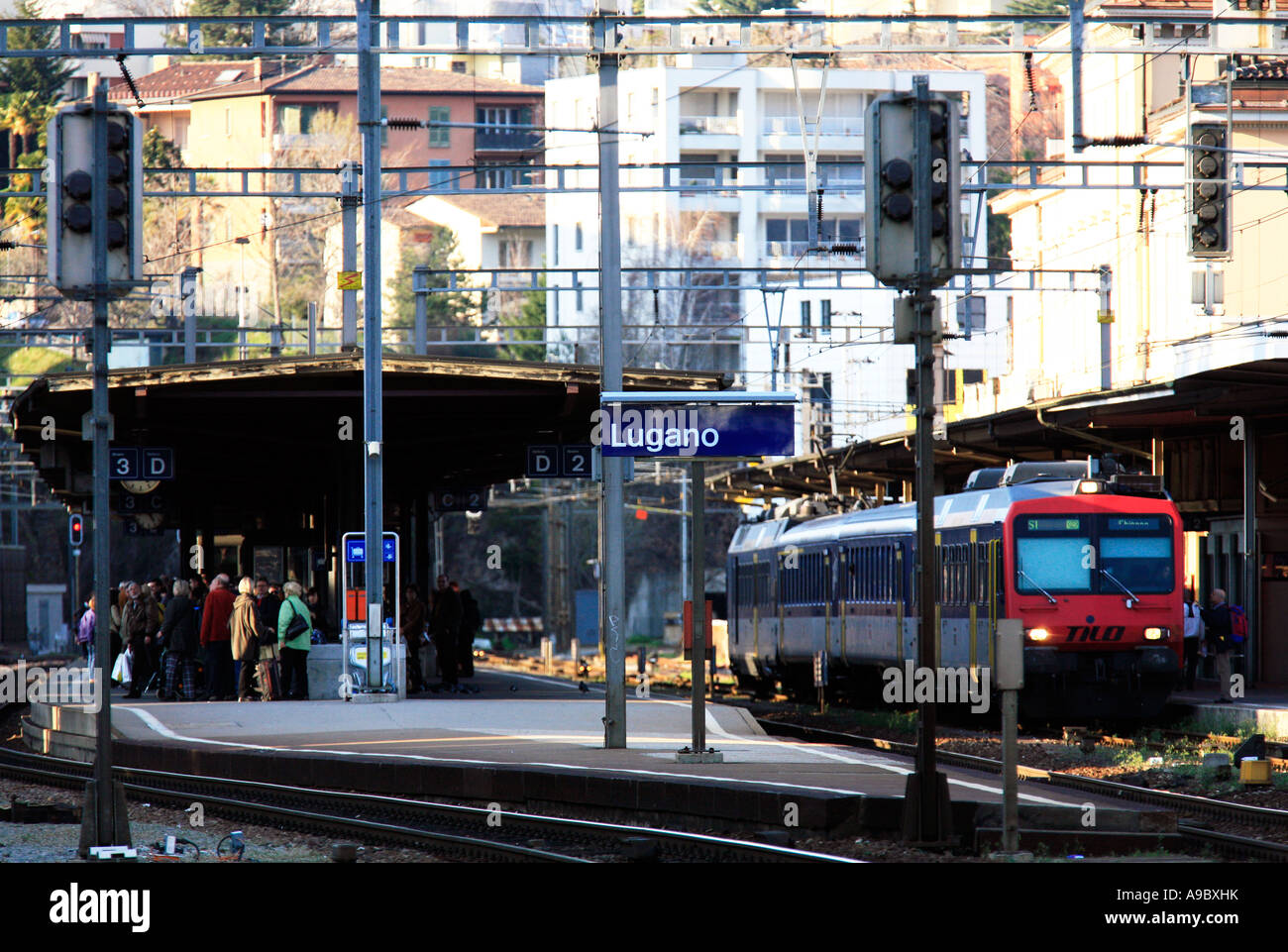 Lugano main rail station Stock Photo - Alamy