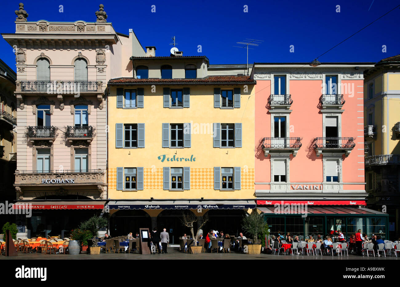 Lugano switzerland cafe hi-res stock photography and images - Alamy