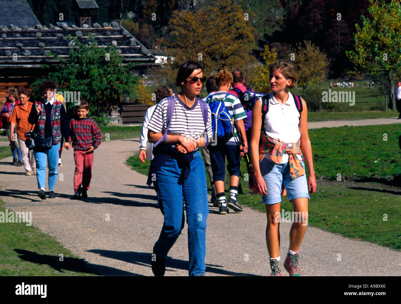 Hikers and tourists on the way Stock Photo - Alamy
