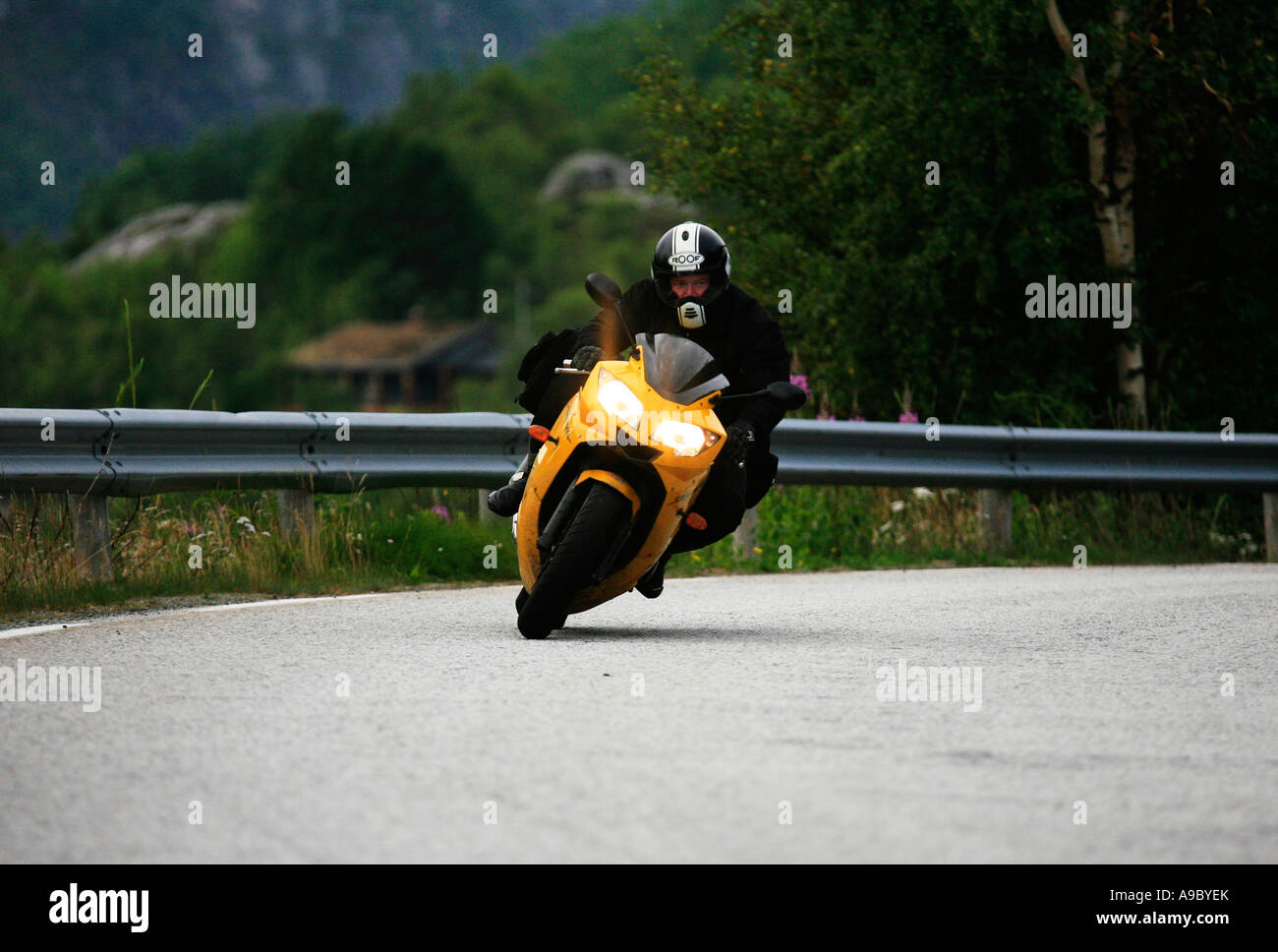 Man On Triumph Motorbike Stock Photos & Man On Triumph Motorbike Stock ...