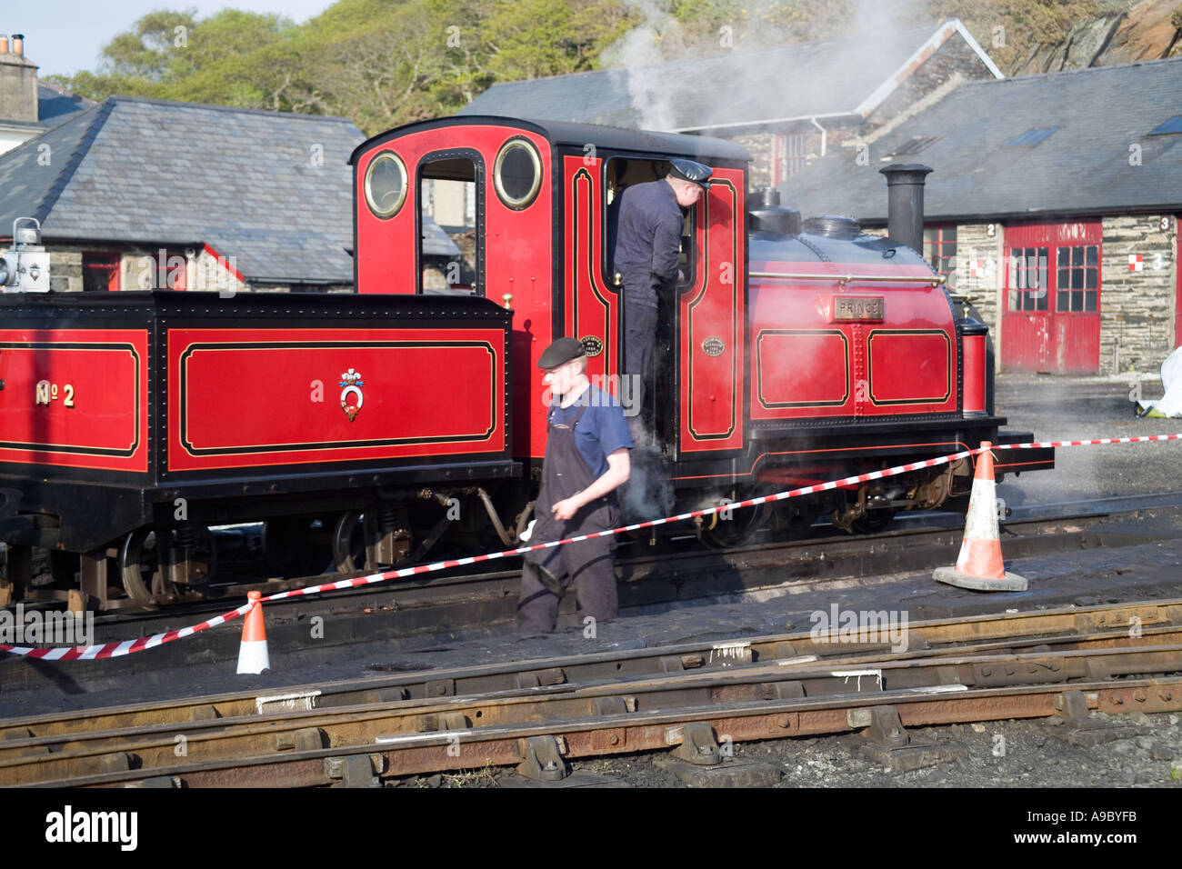 Steam Train called Prince on the Ffestiniog Railway at Boston Lodge ...