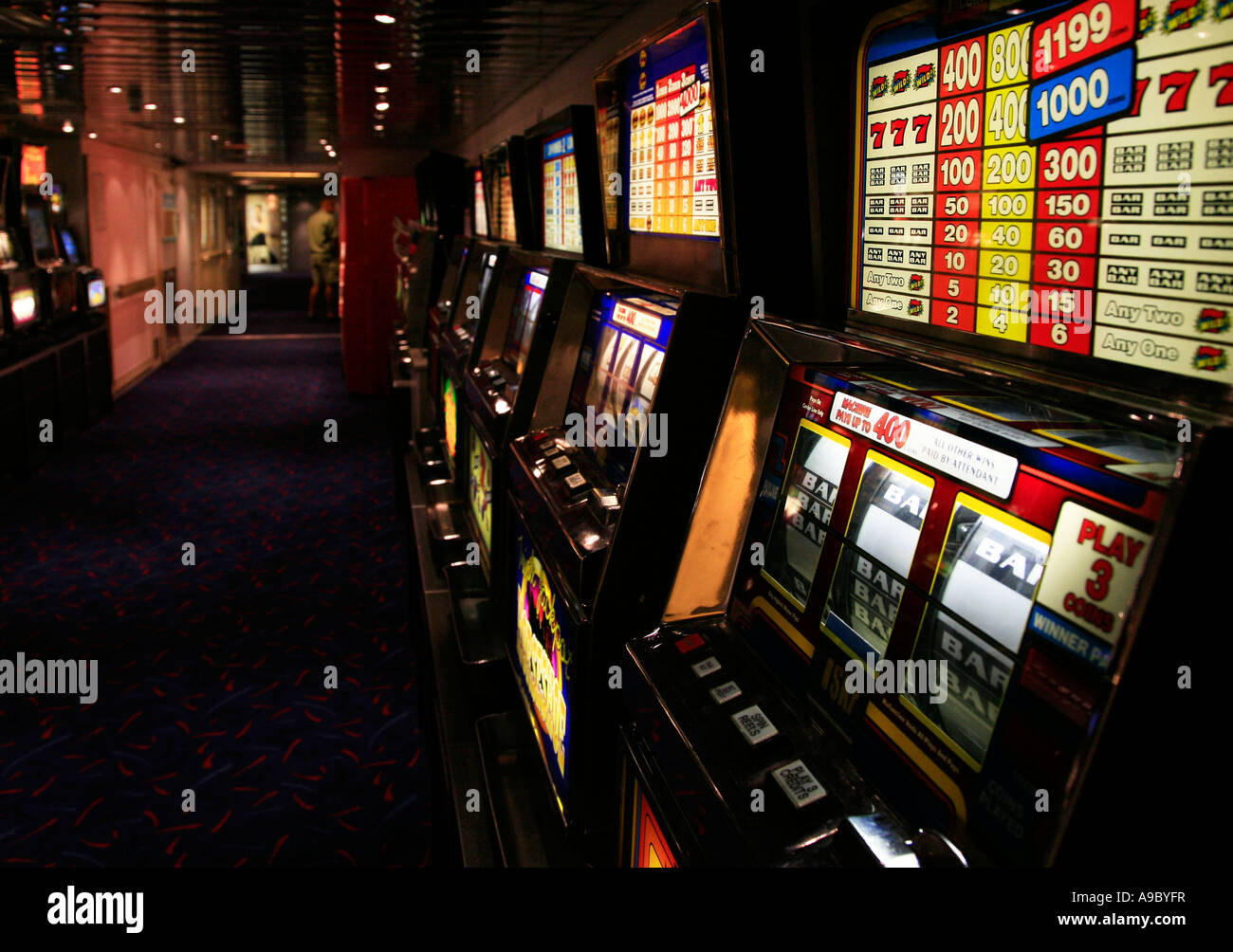 Gaming machines on a ferry Stock Photo - Alamy