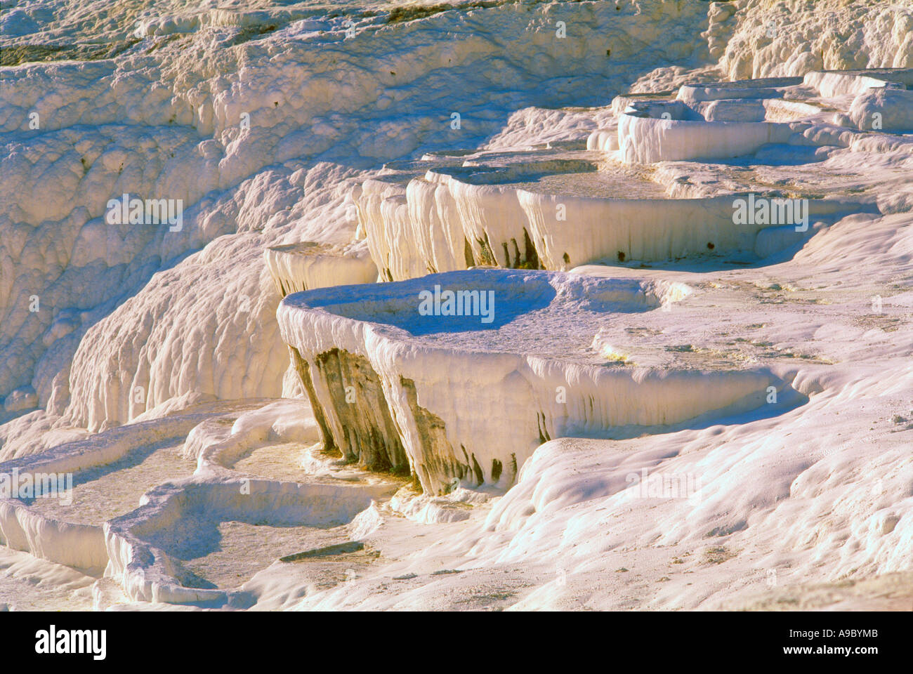 The dry reality of Pamukkale Cotton castle Turkey Stock Photo - Alamy