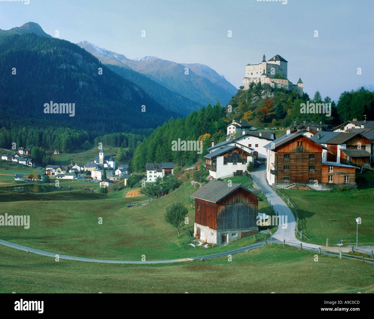 Tarasp Castle in Tarasp Switzerland Stock Photo - Alamy