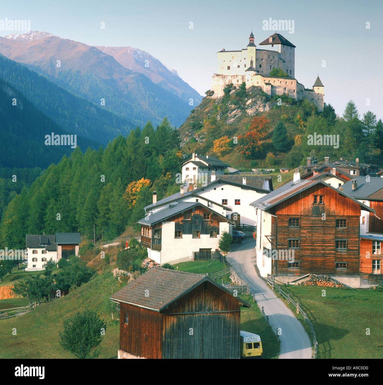 Tarasp Castle in Tarasp Switzerland Stock Photo - Alamy