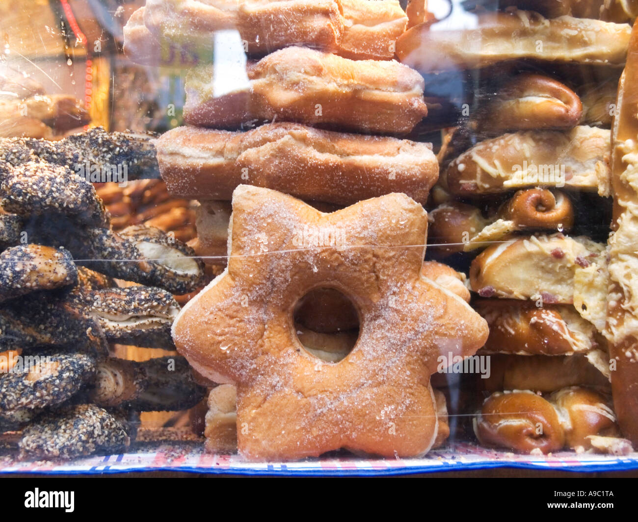 Food Donuts snack sweet bread Stock Photo - Alamy