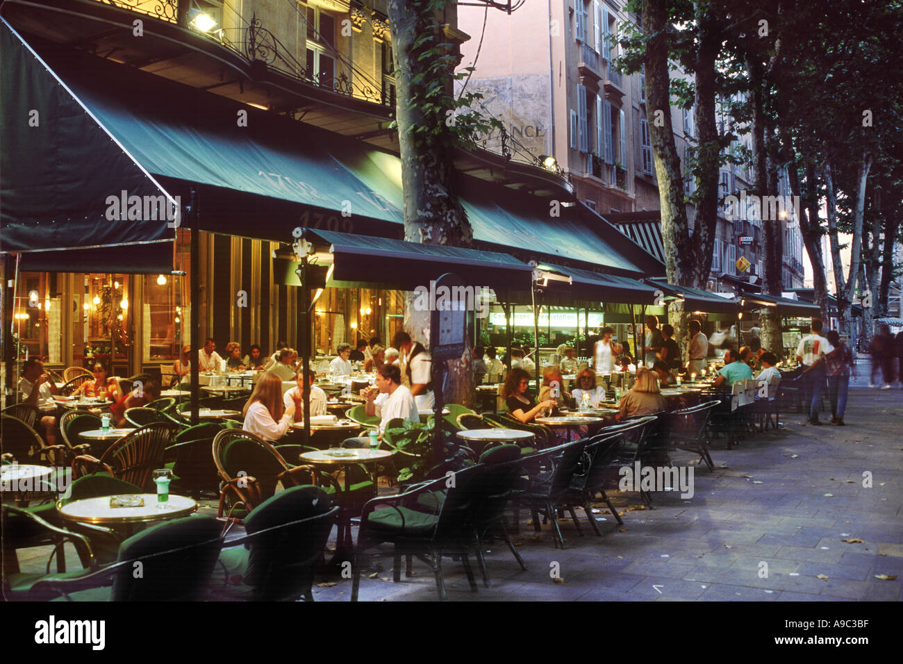 The Cours Mirabeau at dusk Aix en Provence France Stock Photo - Alamy