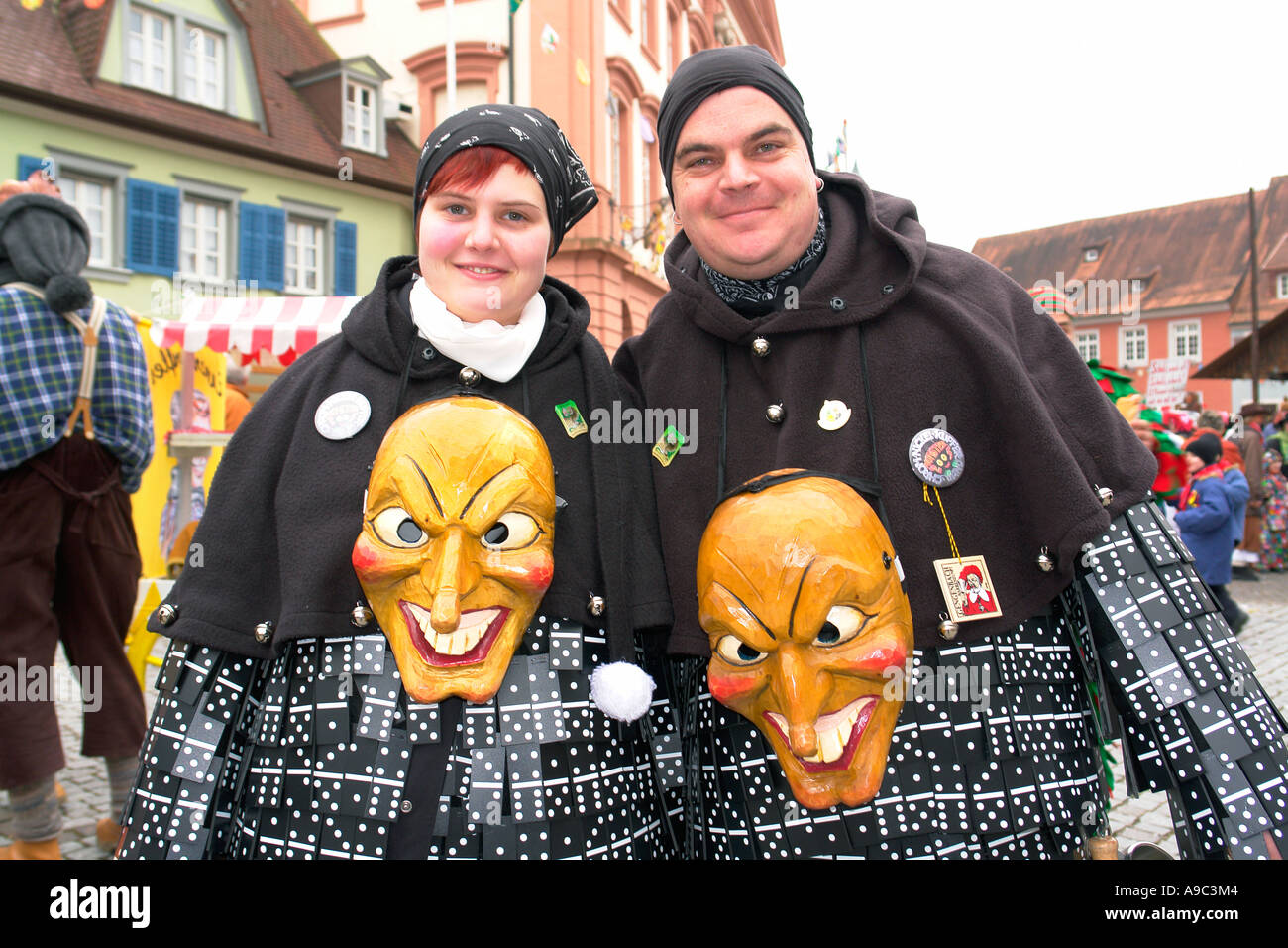 Devil Carneval parade in Baden Württemberg Germany Stock Photo - Alamy