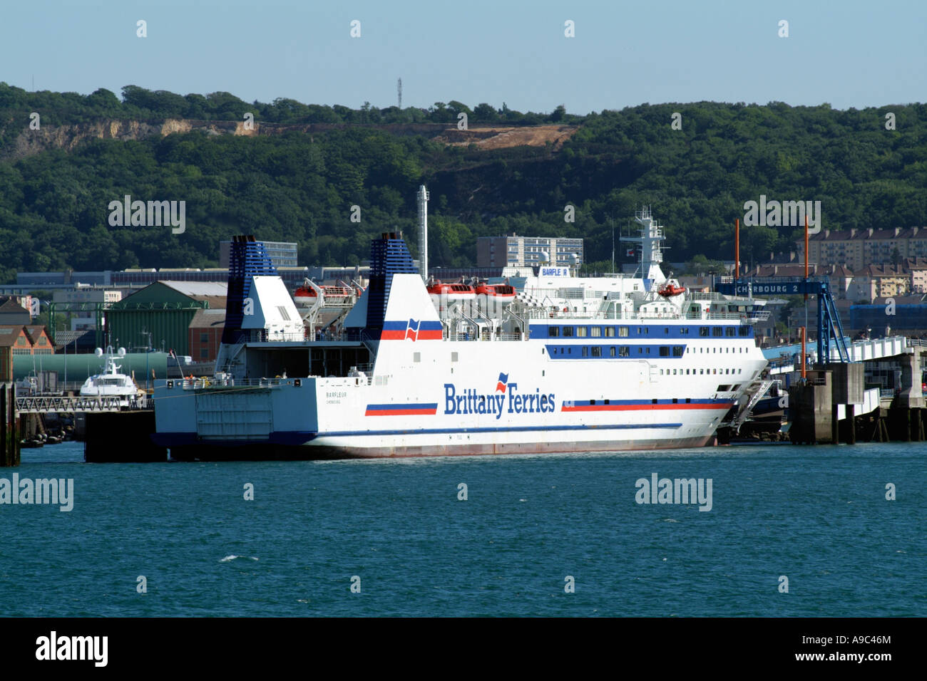 Port of Cherbourg France Ferry Barfleur of Brittany Ferries fleet Stock ...