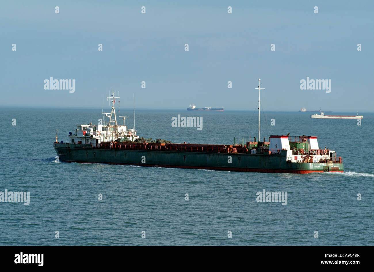 Cargo ship Little Star on the English Channel UK Stock Photo - Alamy