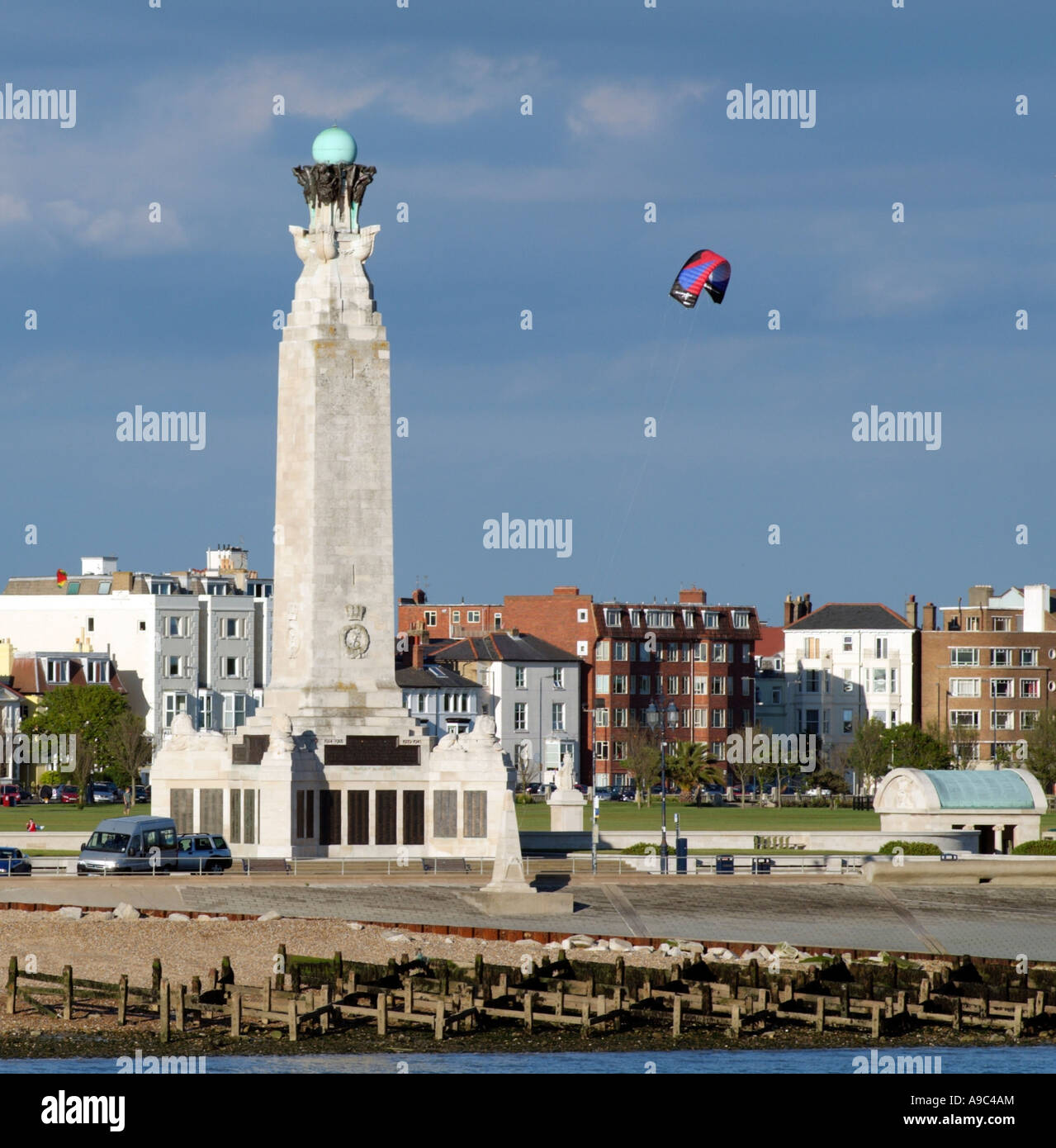 Wartime memorial on seafront at Southsea Common Portsmouth England UK ...