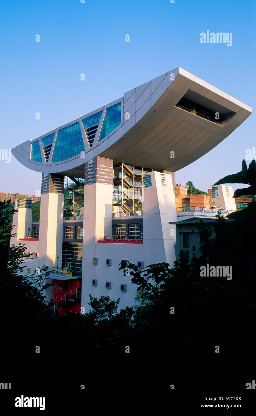 The Peak Tower in Victoria peak Hong kong china Stock Photo - Alamy