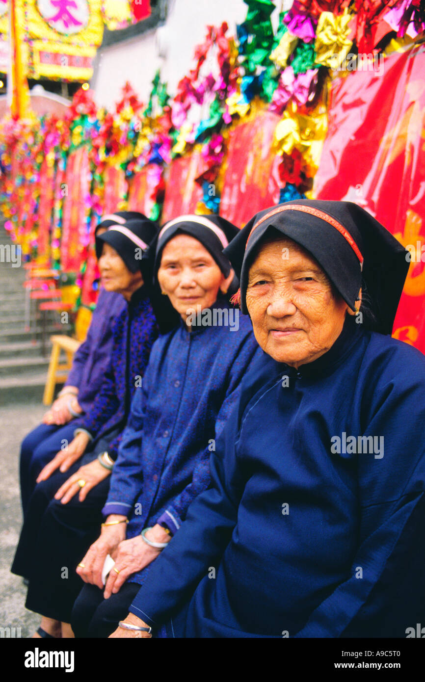 Hakka women in Tinhau festival Tapmun island Hong Kong china Stock ...