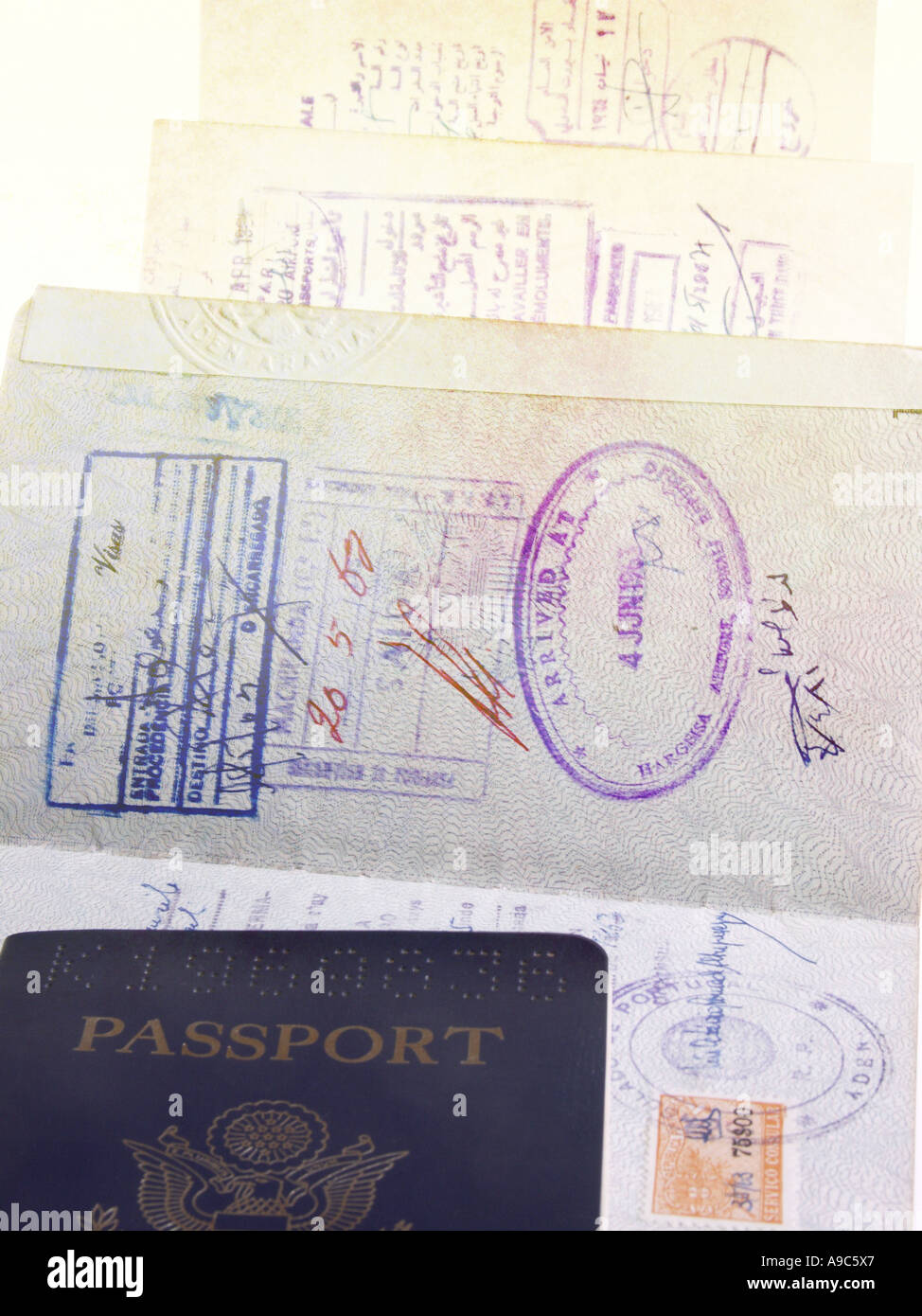 Visa stamp usa hi-res stock photography and images - Alamy
