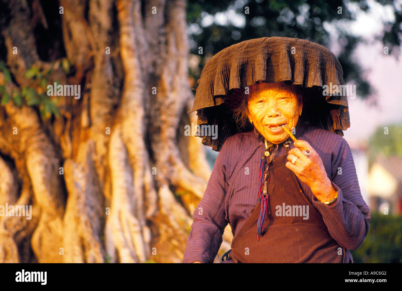 Hong Kong Hakka lady in New territories China Stock Photo - Alamy