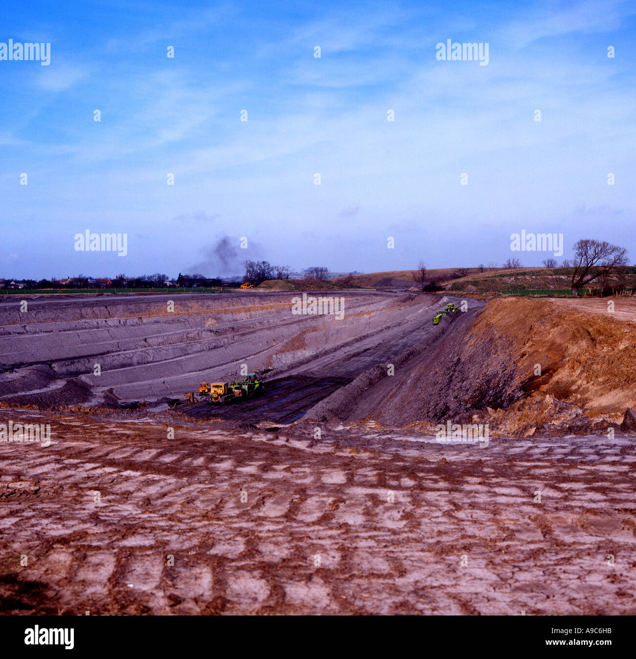 Quarry and Earthworks at Baulking in Oxfordshire England Stock Photo ...