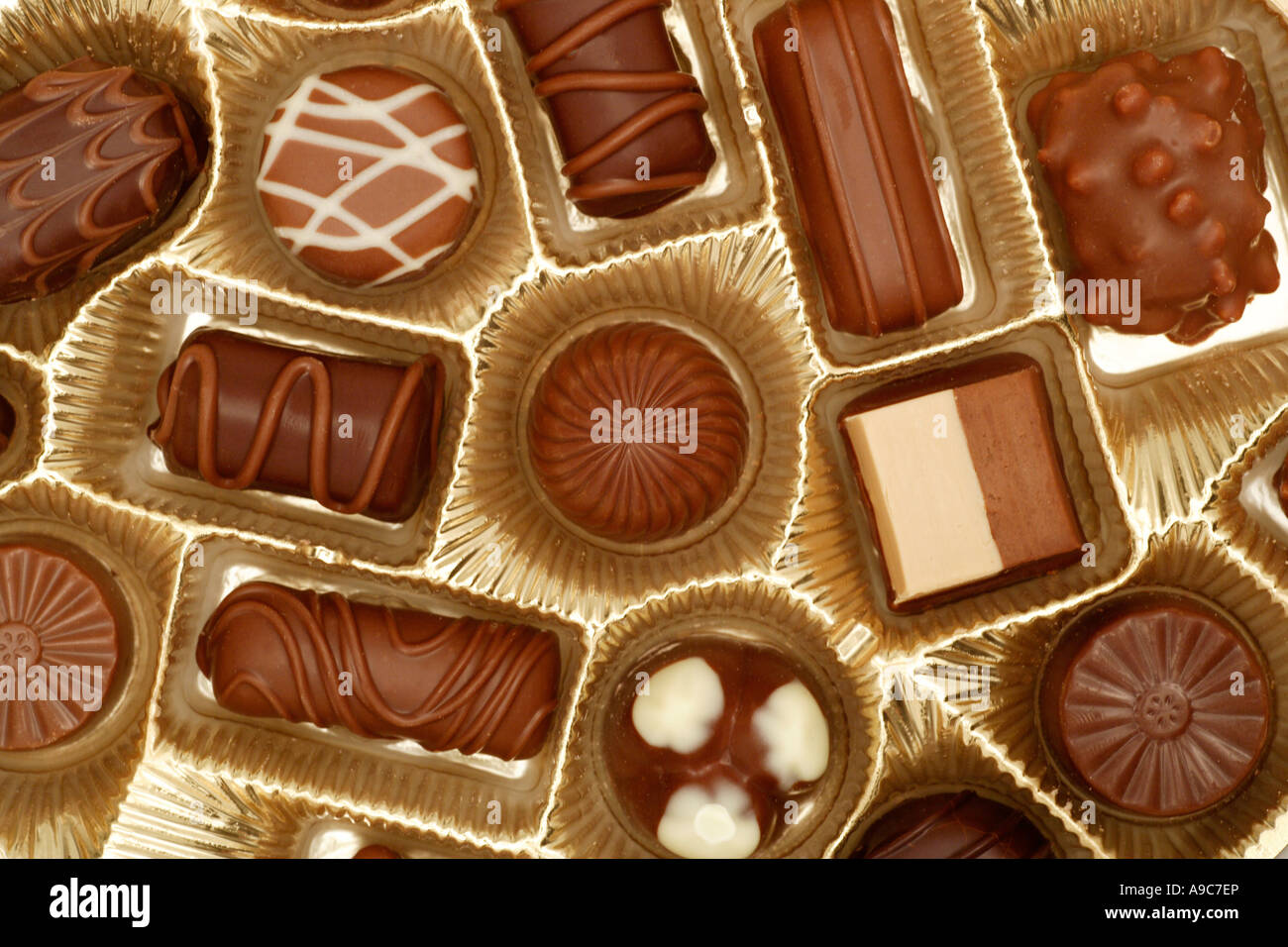 Selection of Chocolates Stock Photo - Alamy