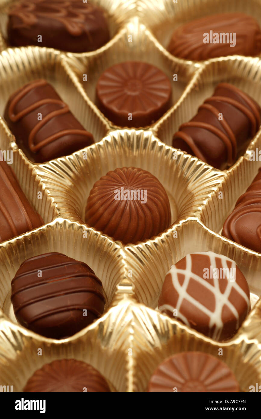 Selection of Chocolates Stock Photo - Alamy