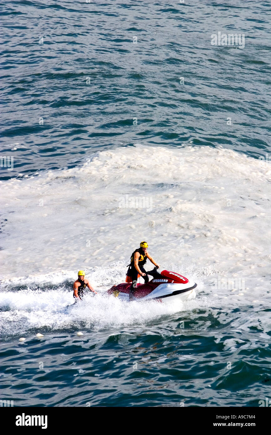 Surf Rescue Lifeguard On Watercraft Stock Photo - Alamy