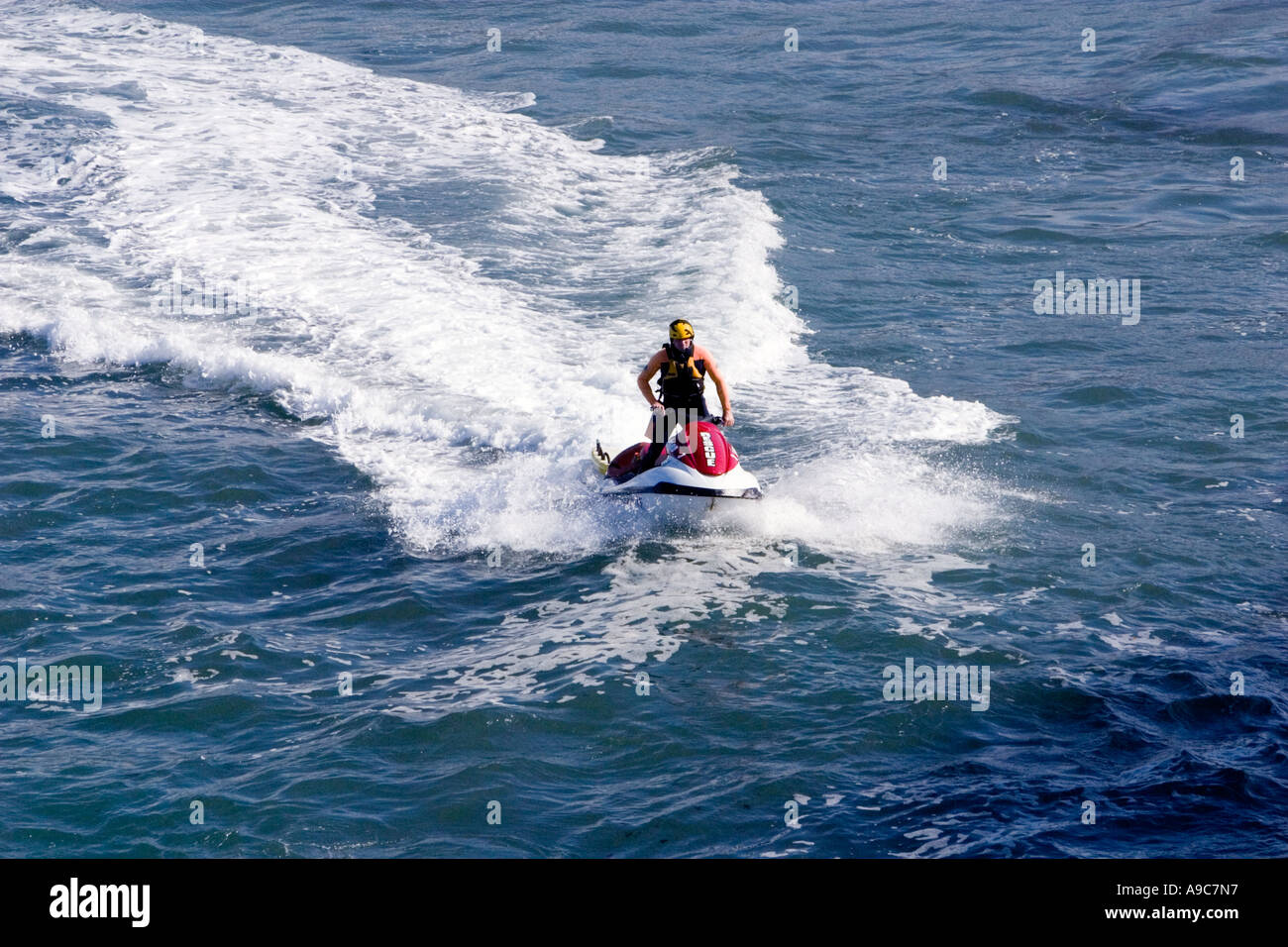 Surf Rescue Lifeguard On Watercraft Stock Photo - Alamy