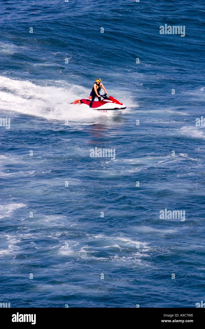 Surf Rescue Lifeguard On Watercraft Stock Photo - Alamy
