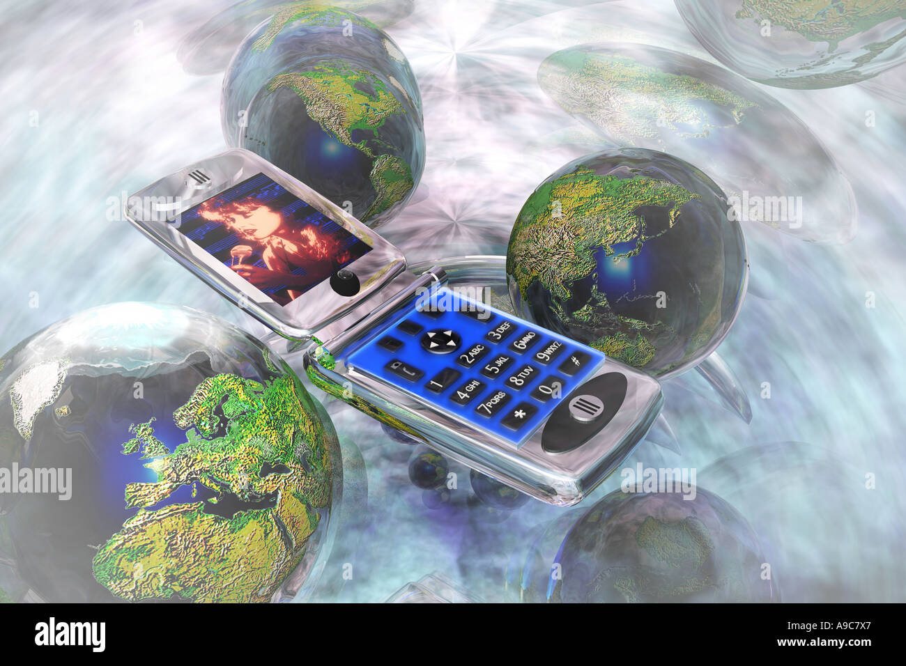 Global digital communication Stock Photo - Alamy