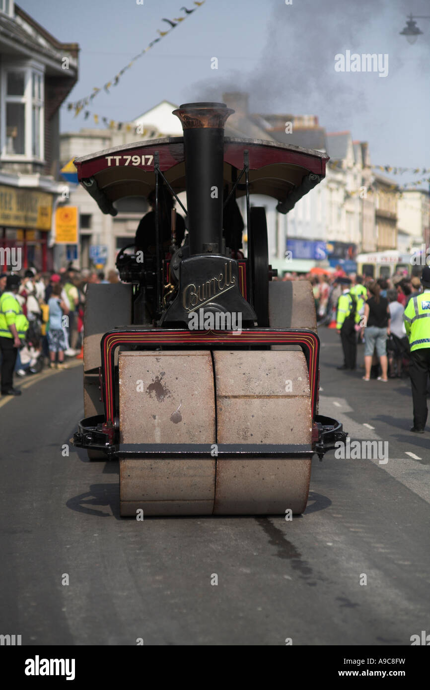 Trevithick Day Steam locomotive traction engine Stock Photo - Alamy