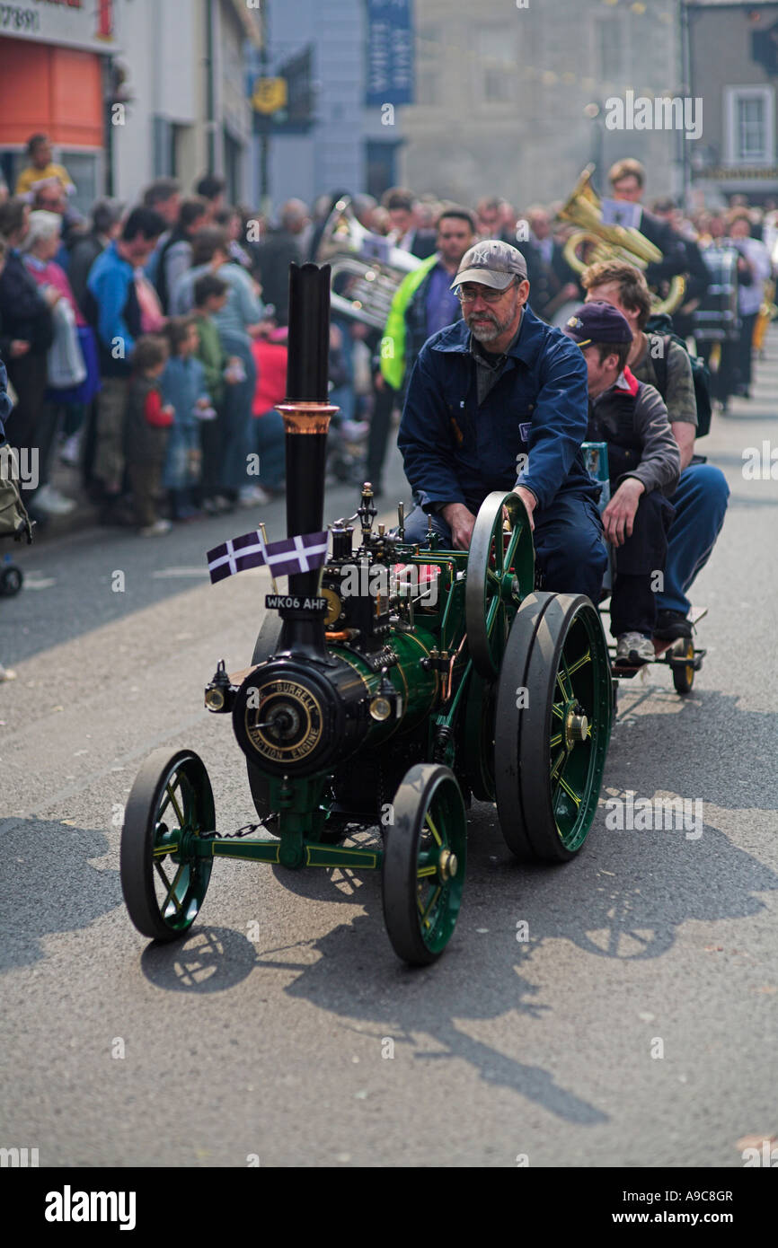 Trevithick Day Steam locomotive traction engine Stock Photo - Alamy