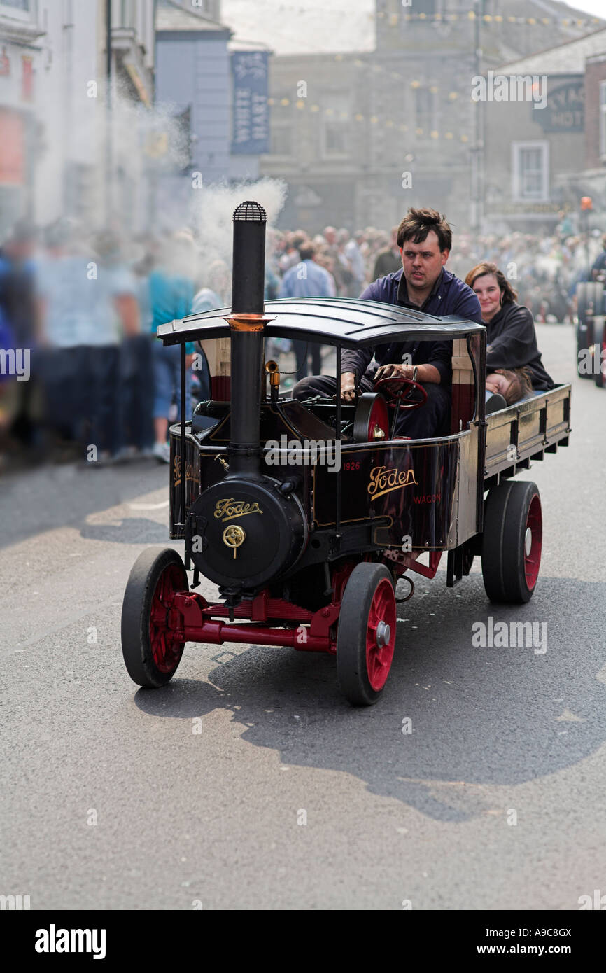 Trevithick Day Steam locomotive traction engine Stock Photo - Alamy