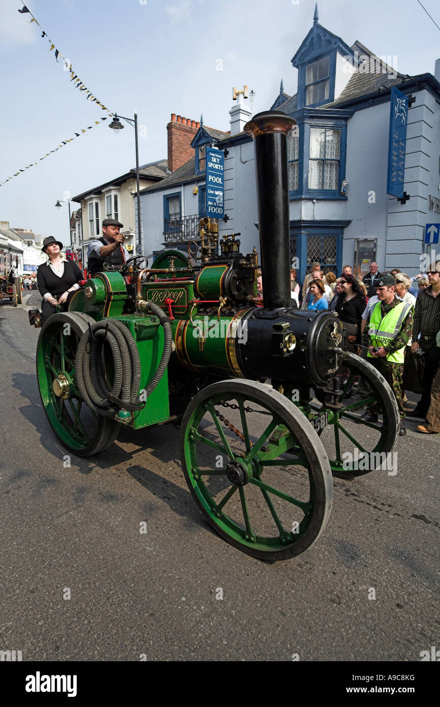 Trevithick Day Steam locomotive traction engine Stock Photo - Alamy
