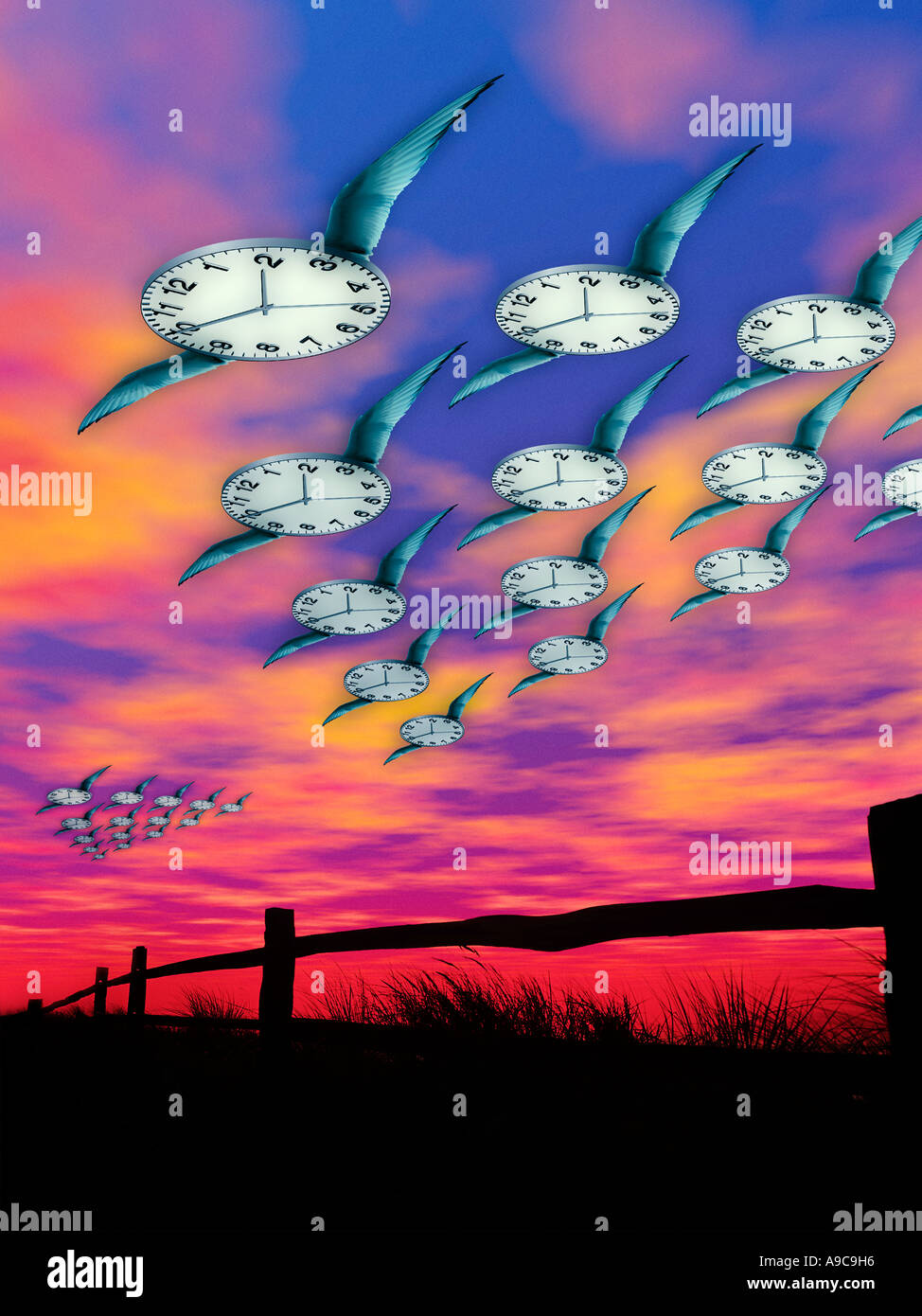 Colourful digital clock hi-res stock photography and images - Alamy