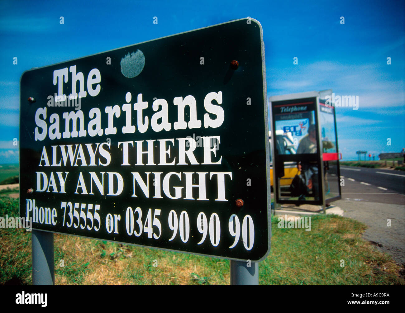 Sign of The Samaritans East Sussex England Stock Photo - Alamy
