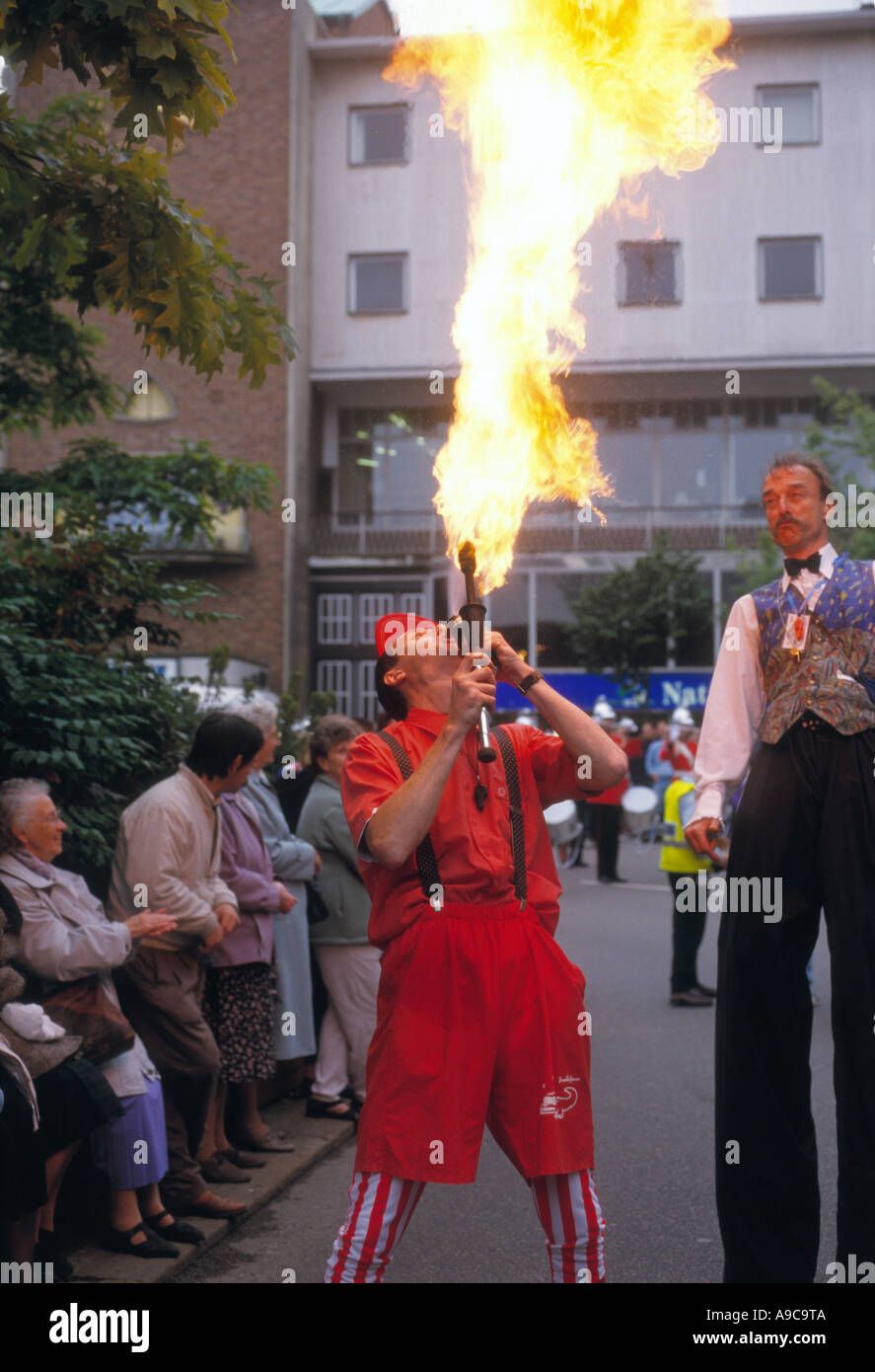 Fire eater Coventry Warwickshire England Stock Photo - Alamy