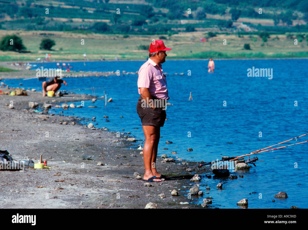 Fishing holiday in Lake Disk area Balaton Hungary Stock Photo - Alamy