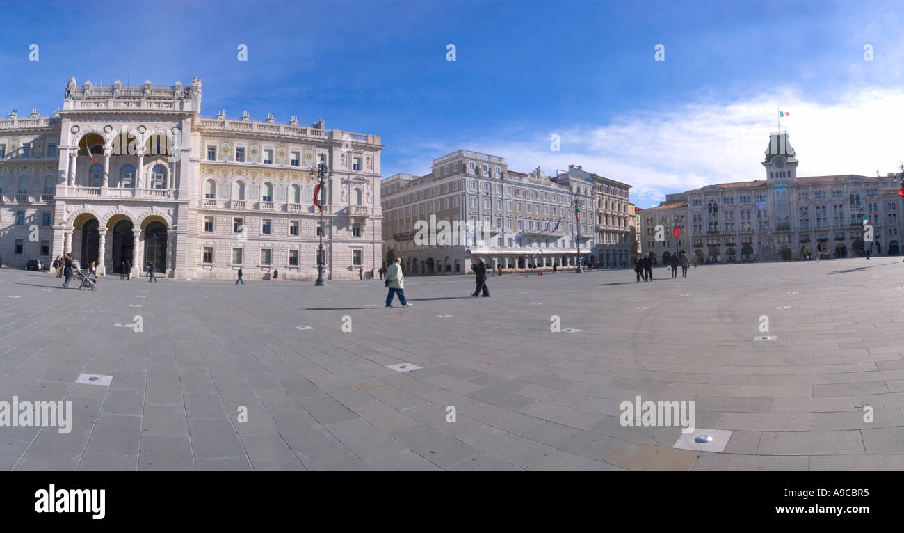 Italy Trieste Triest Adriatic Adria Town hall Piazza dell Unita DÍtalia ...