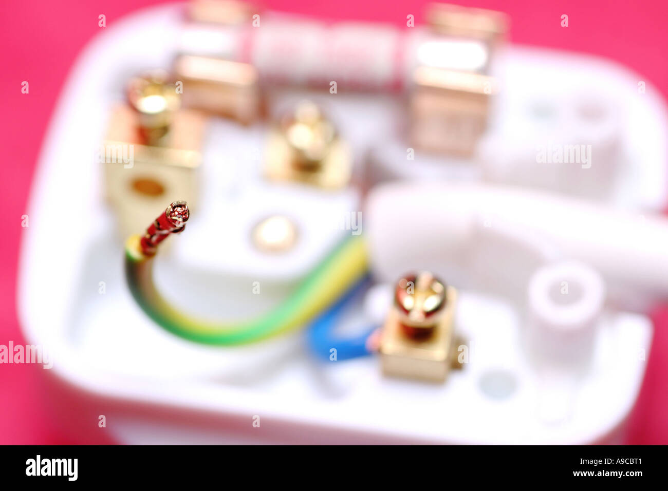 domestic three pin plug Stock Photo - Alamy