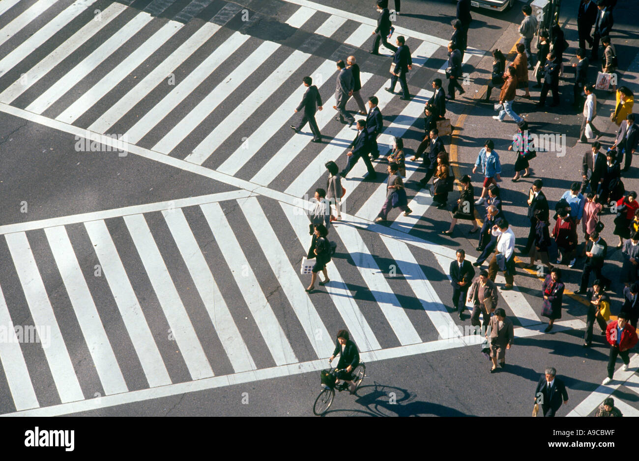 Ginza zebra cross Tokyo Japan Asia Stock Photo - Alamy