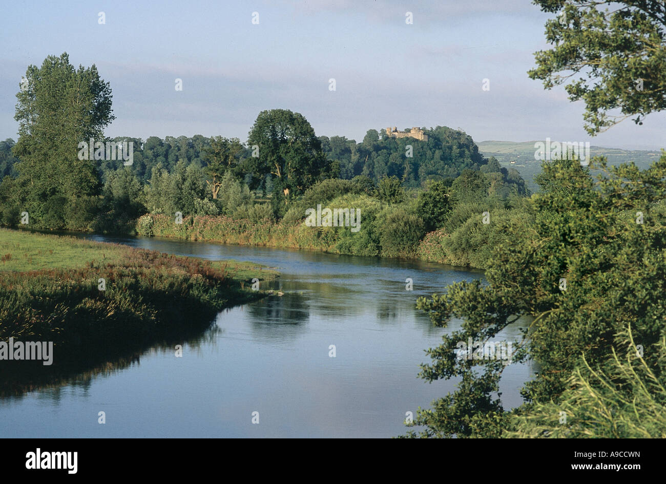 River Tywi Dinefwr Castle from Cilsan Bridge Stock Photo - Alamy