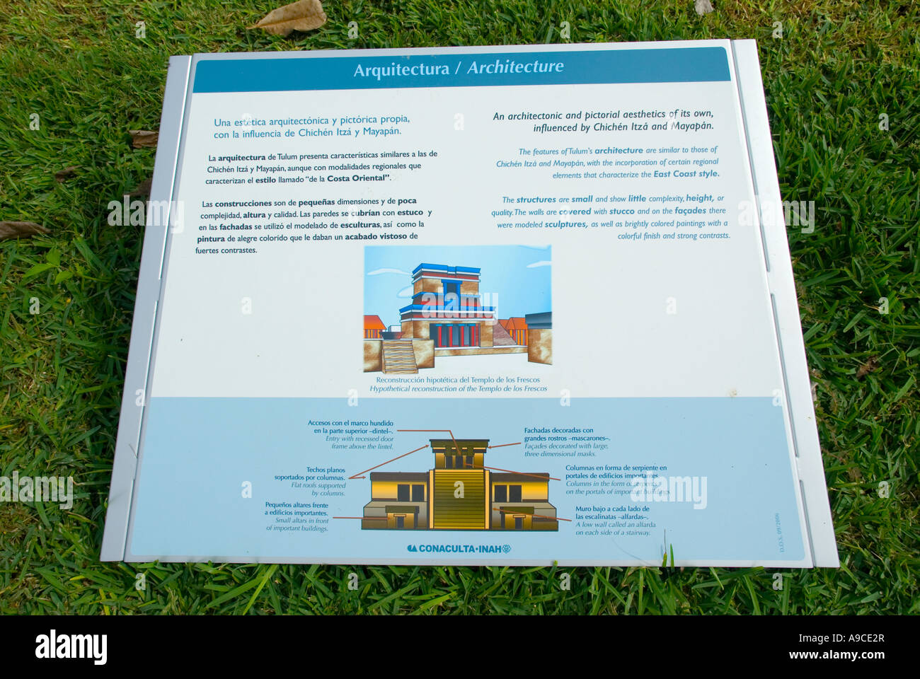 Tulum ruins architecture sign Stock Photo - Alamy