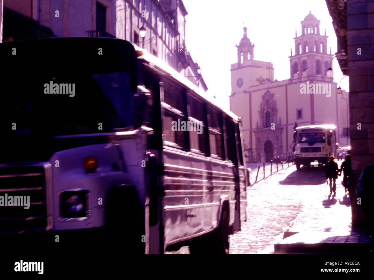 early morning bus at sunrise Guanajuato Mexico www galleriesepifanoff ...