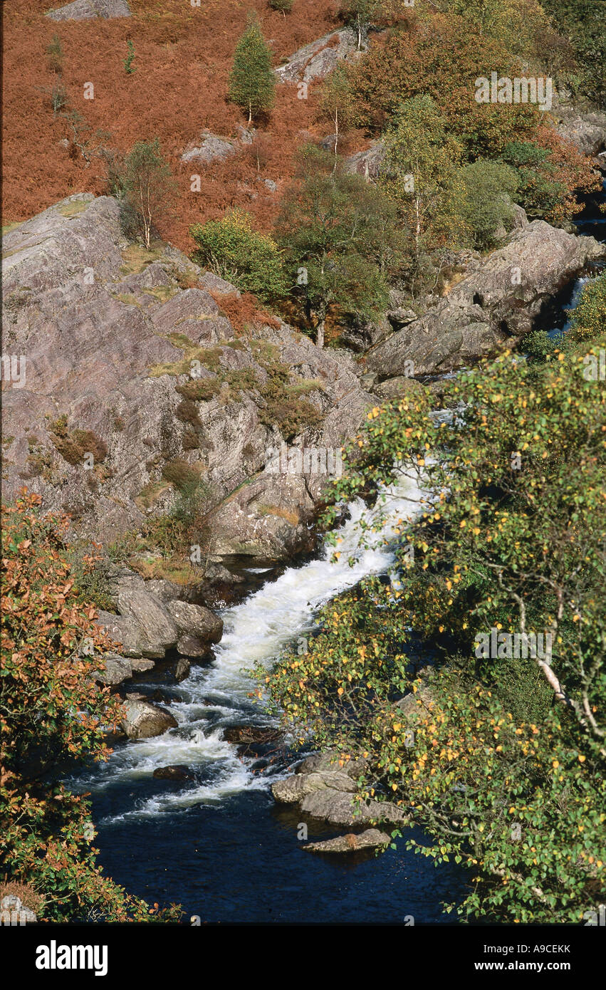 Tywi River Above Rhandirmwyn Dinas RSPB Reserve Stock Photo - Alamy